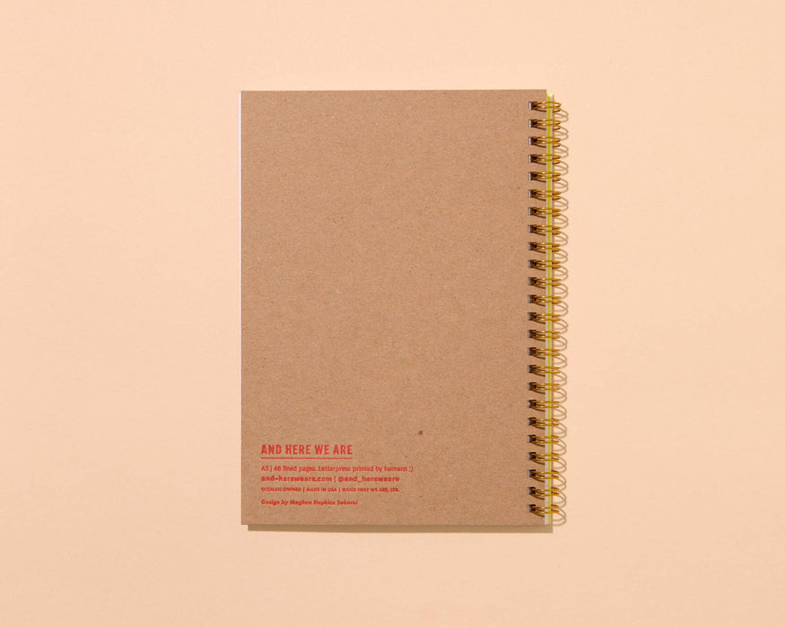 Modern Trendy Letterpress A5 Spiral Notebook — Sardine Fish – Lionheart ...