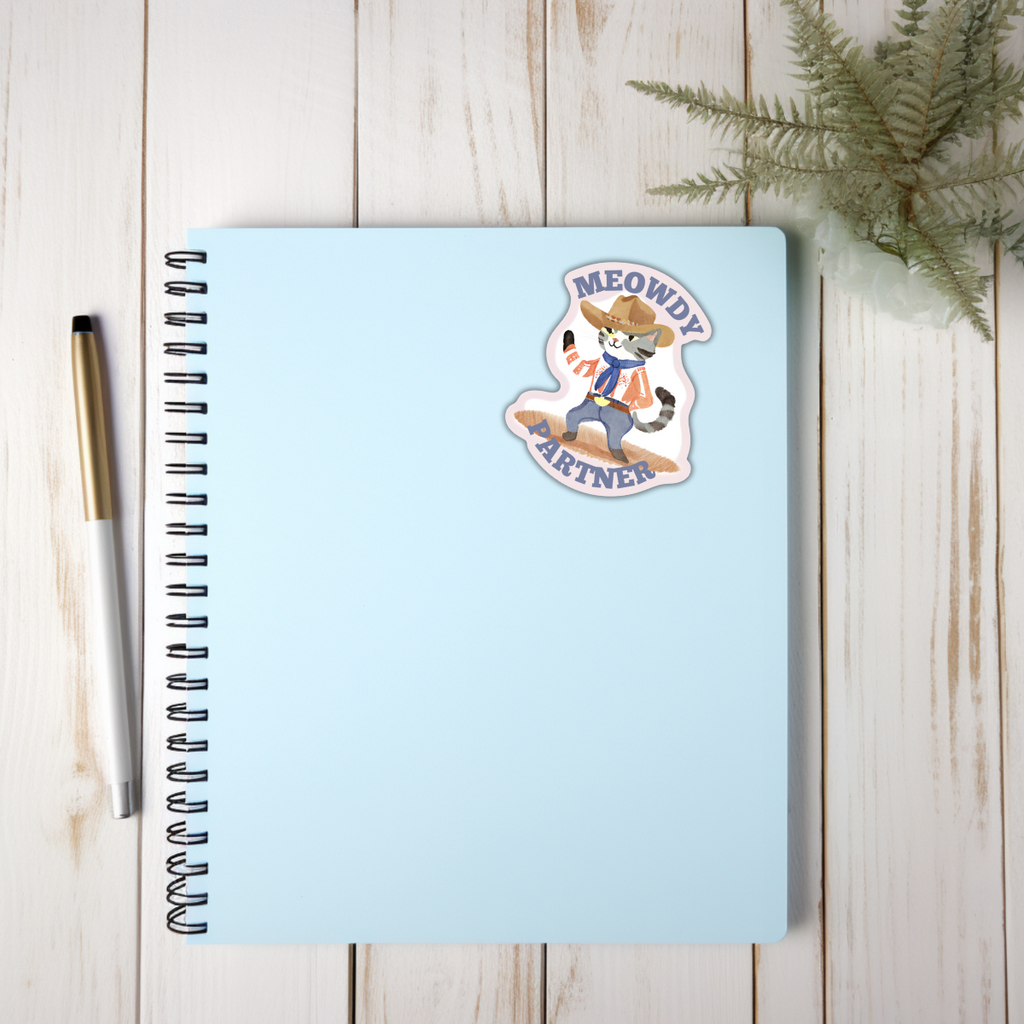 Meowdy Partner Sticker – Lionheart Prints