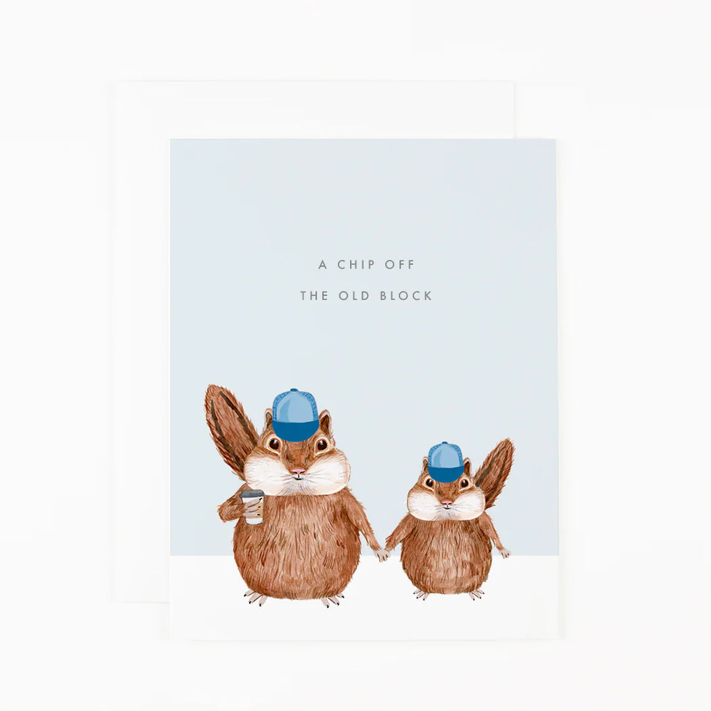 Dad Chip off the Old Block Greeting Card – Lionheart Prints