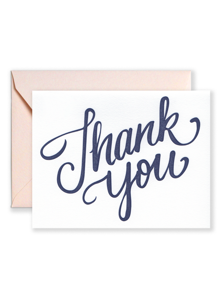Thank You Script Greeting Card – Lionheart Prints