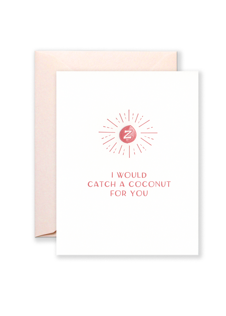 Catch a Coconut Greeting Card – Lionheart Prints