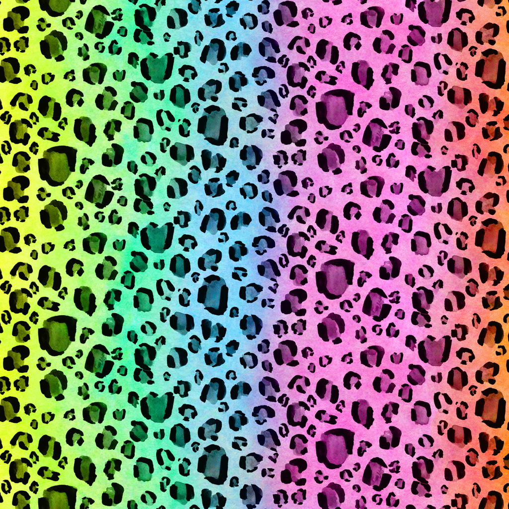 Neon Rainbow Cheetah Print